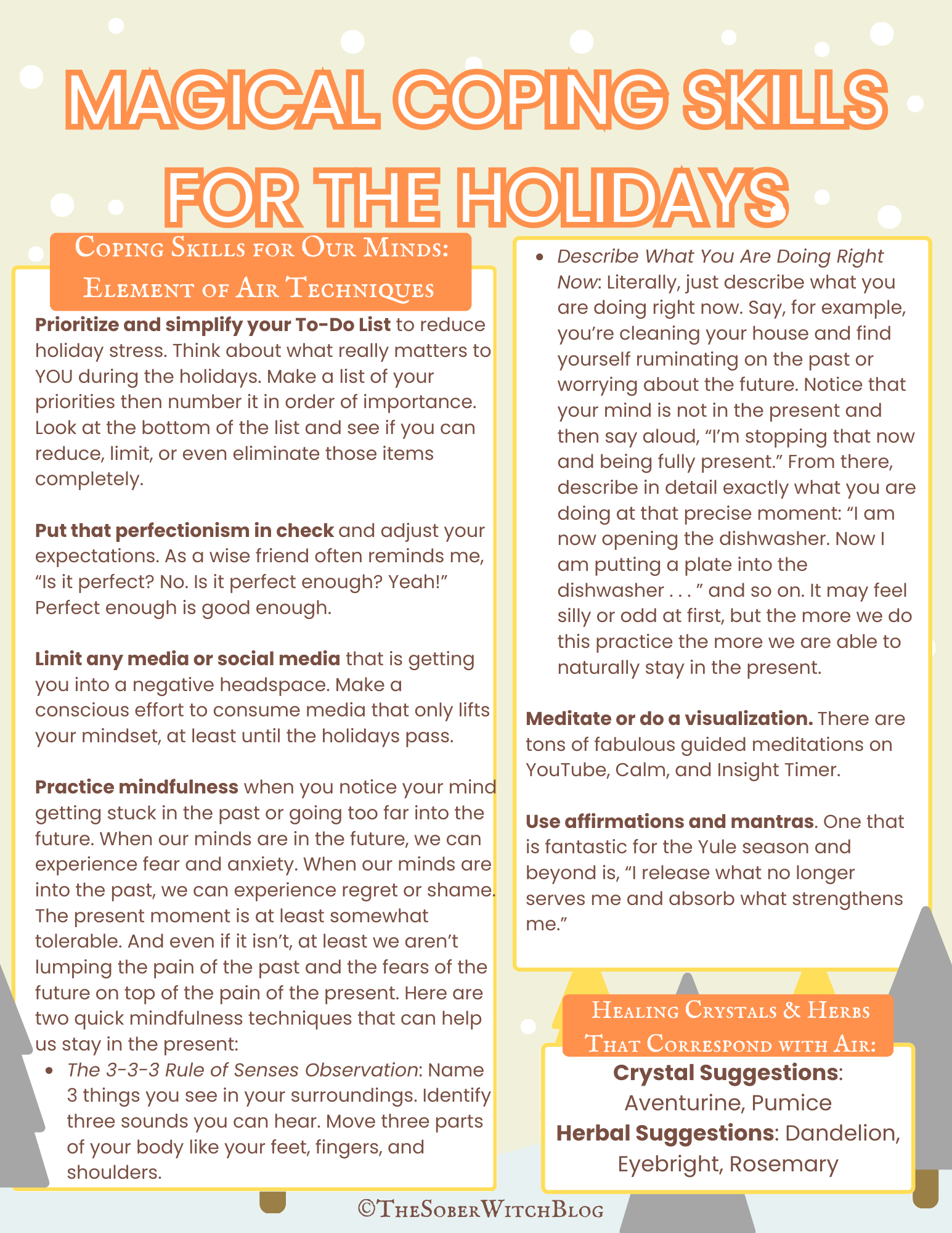 Magical coping skills for the Holidays (Updated & Downloadable) – THE ...